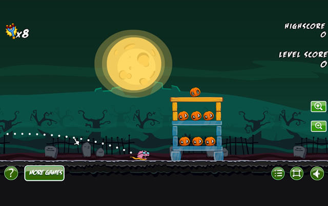 Play Angry Brain Halloween - Free online games with Qgames.org