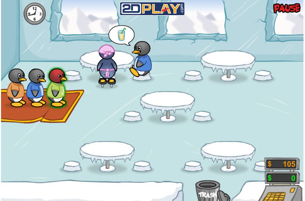 Play Penguin Diner - Free online games with Qgames.org