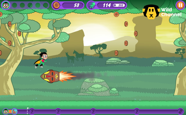 Play Teen Titans Go! Zapping Run - Free online games with Qgames.org