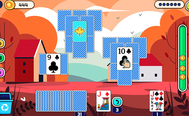 Play Autumn Solitaire Tripeaks - Free online games with Qgames.org