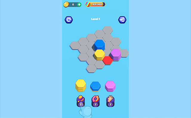Play Hexa Sort 3D - Free online games with Qgames.org