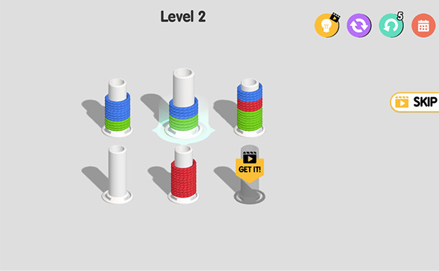 Play Rope Color Sort 3D - Free online games with Qgames.org