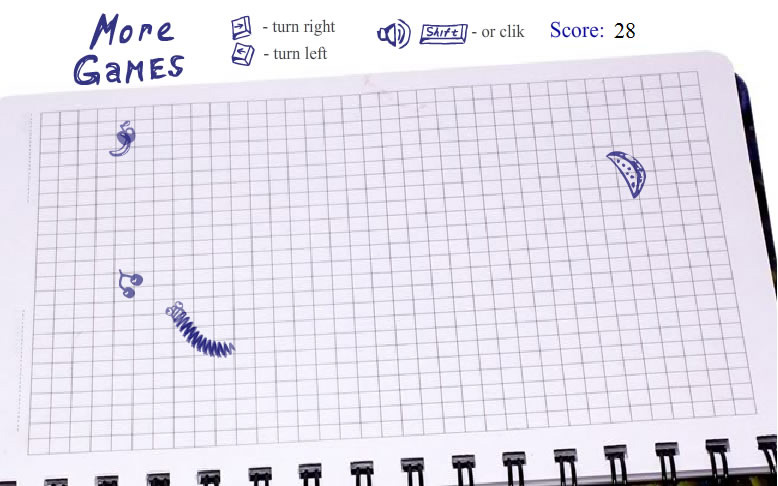 Play Notepad Snake - Free online games with Qgames.org
