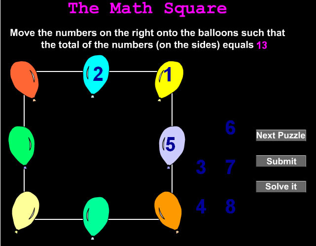 Play The Math Square - Free online games with Qgames.org
